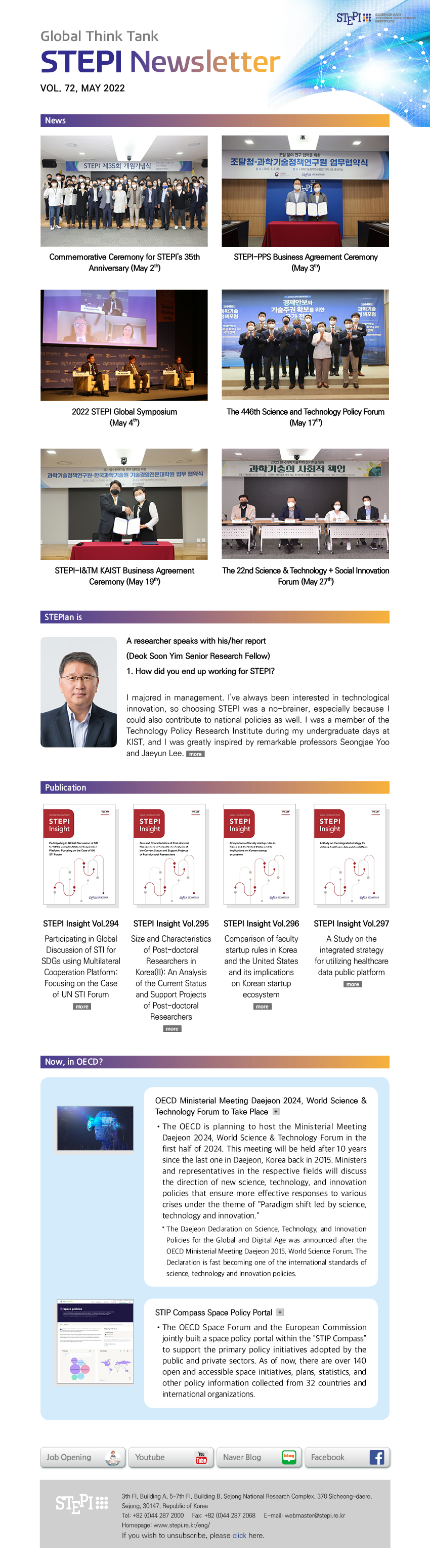 STEPI News > Newsletter